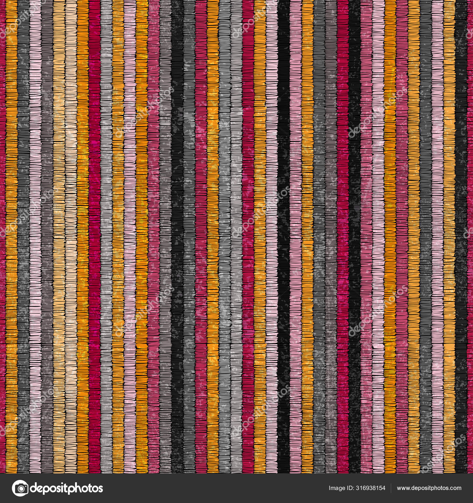 Carpet seamless pattern. Hand-drawn vertical stripes. Grunge tex Stock ...
