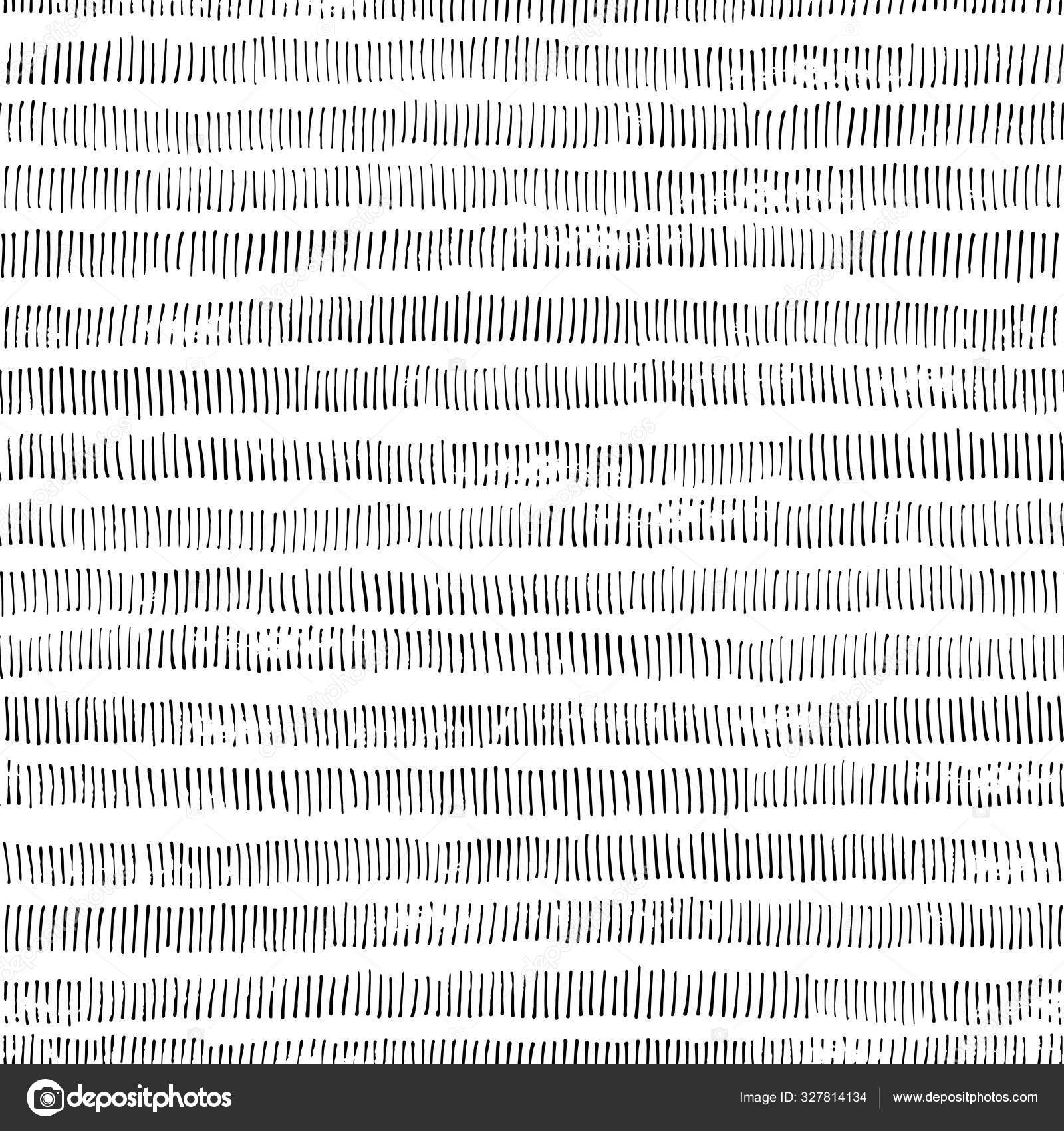 Simple black and white striped pattern. Doodle print. Vector ill Stock ...