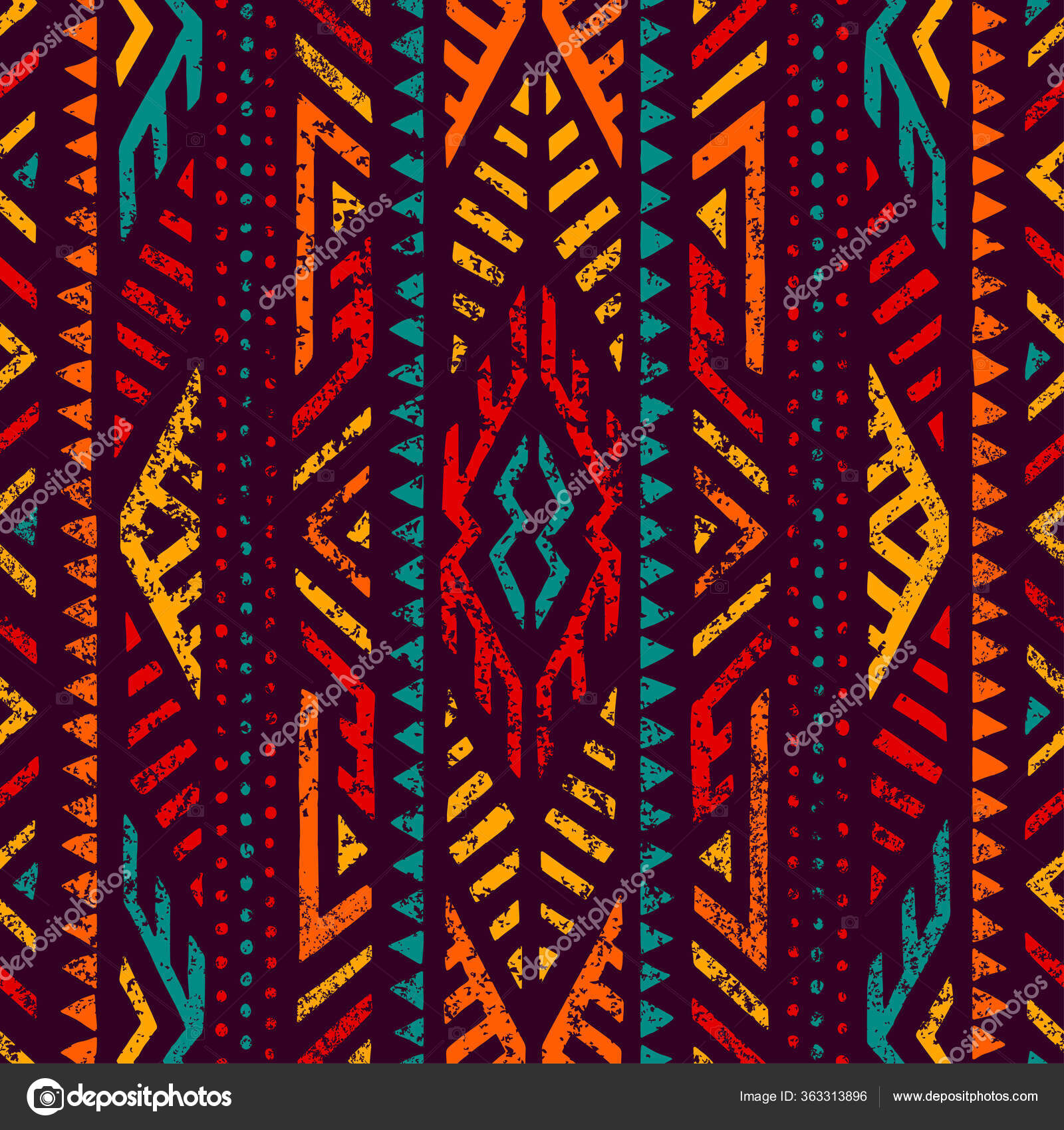 Aztec Pattern Blue