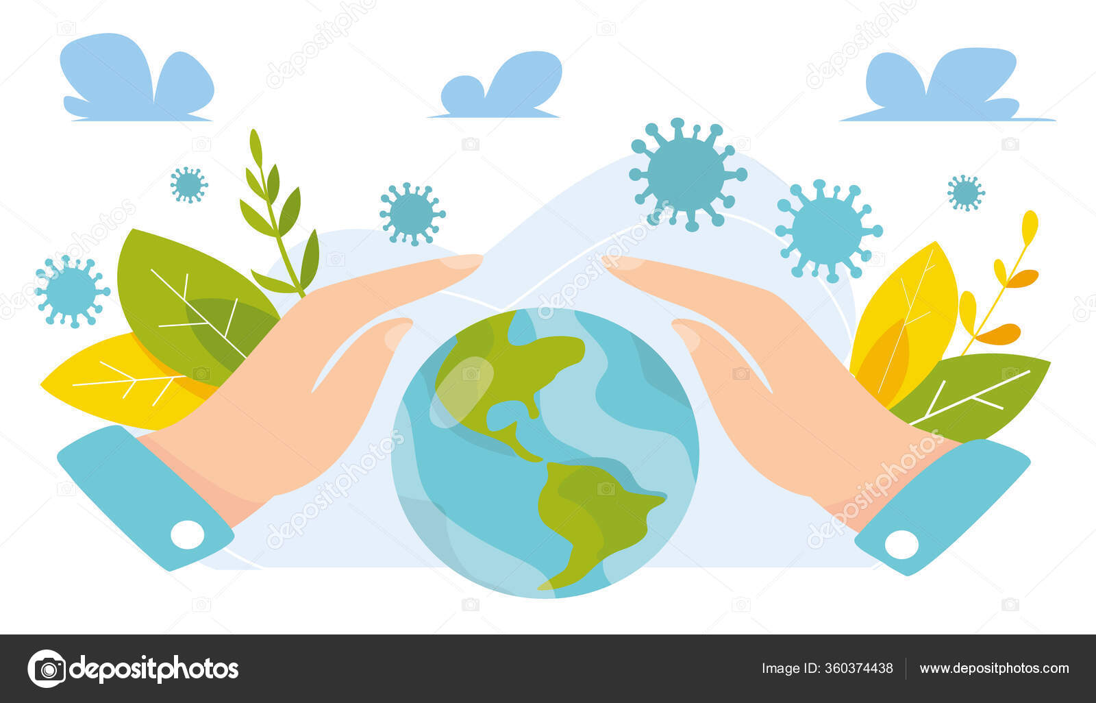 Save World Vector Clipart
