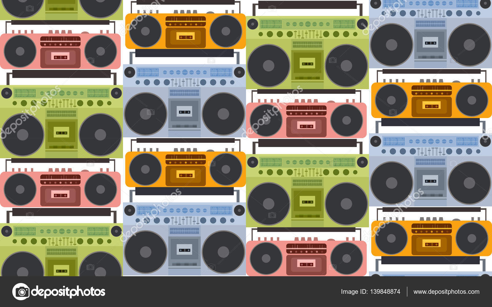 Old tape recorders background Stock Vector Image by ©veleri #139848874