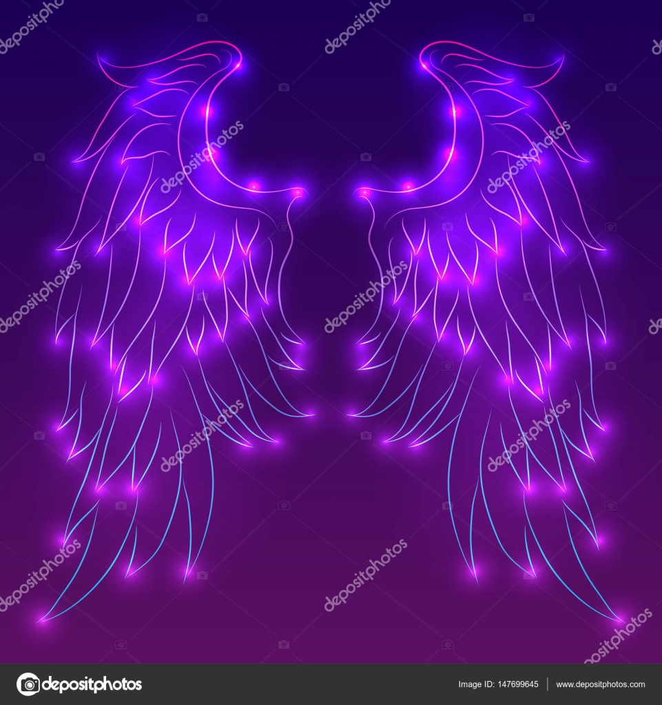 Purple Angel Wings Wallpaper