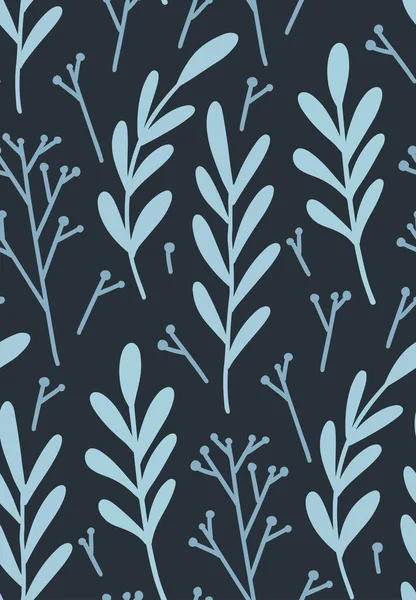 Seamless Texture Flat Eucalyptus Populus White Background Cartoon Branches Foliage Stock Vector ...