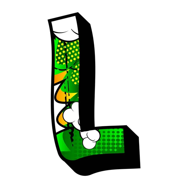 Letter I filled with comic book explosion, background. Stock Vector ...