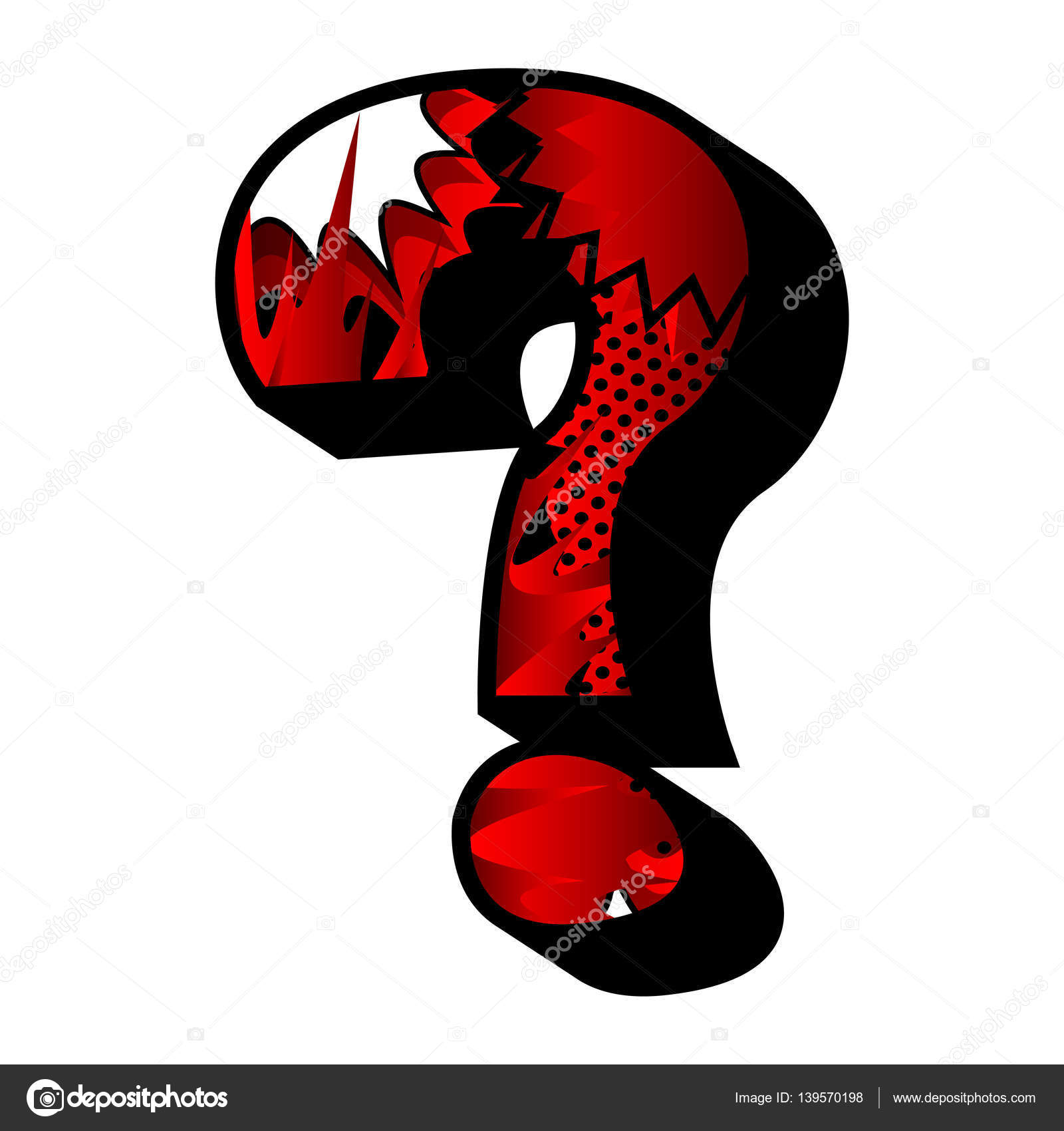 Question mark filled with comic book explosion, background. Stock ...