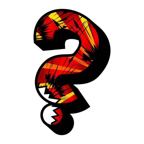 Question mark filled with comic book explosion, background. Stock ...