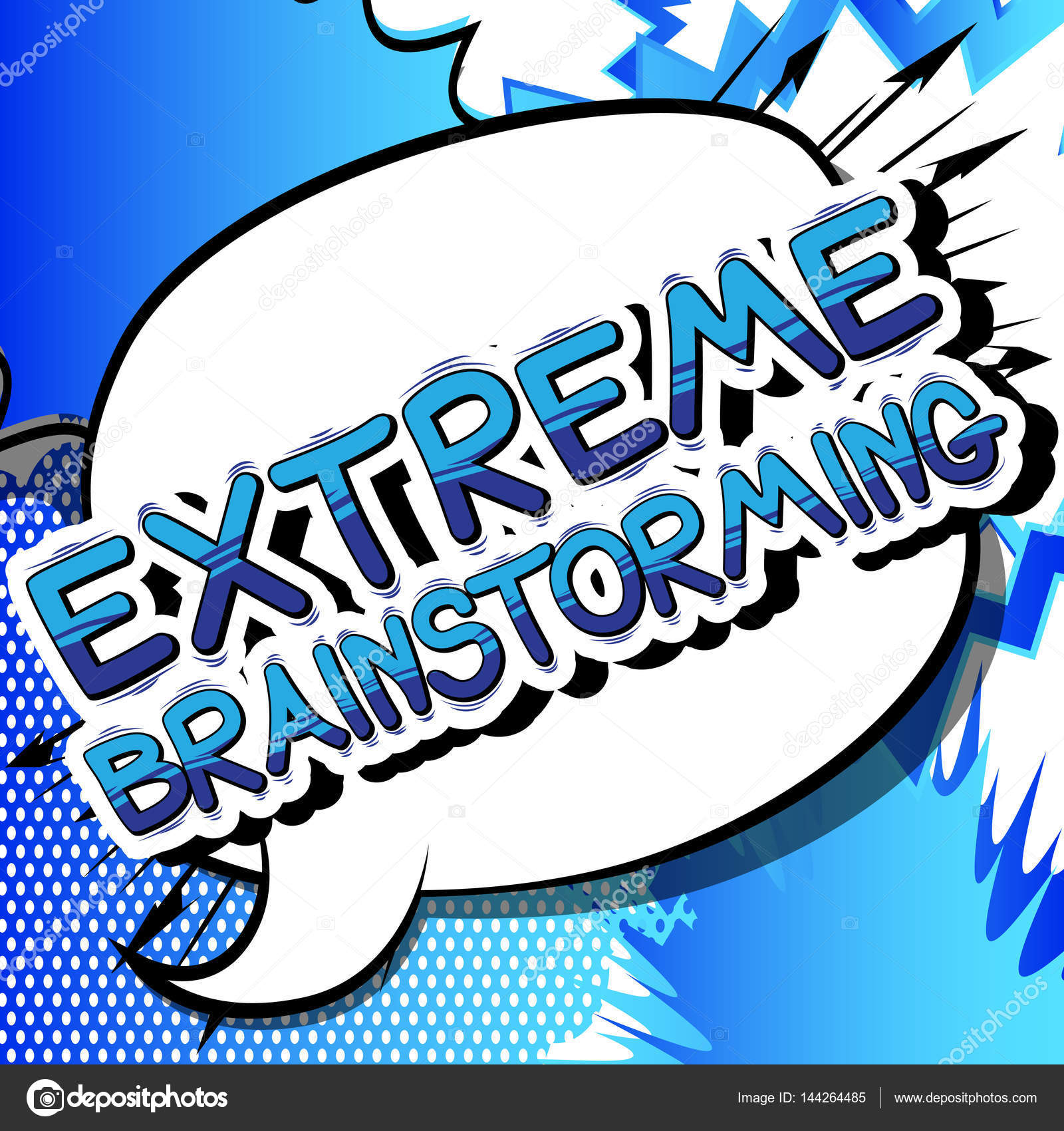 Extreme Brainstorming - Comic book style word. Stock Vector Image by ...
