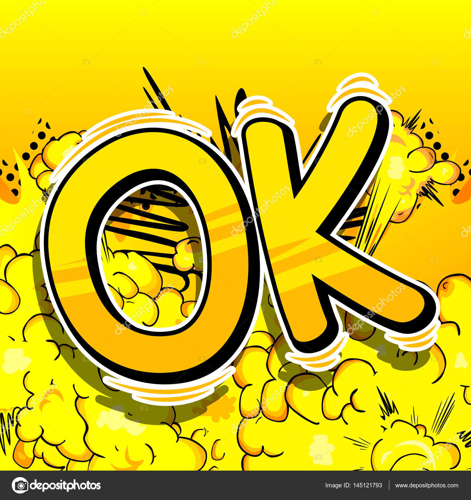 OK - Comic book style phrase. Stock Vector Image by ©NoraVector #145121793
