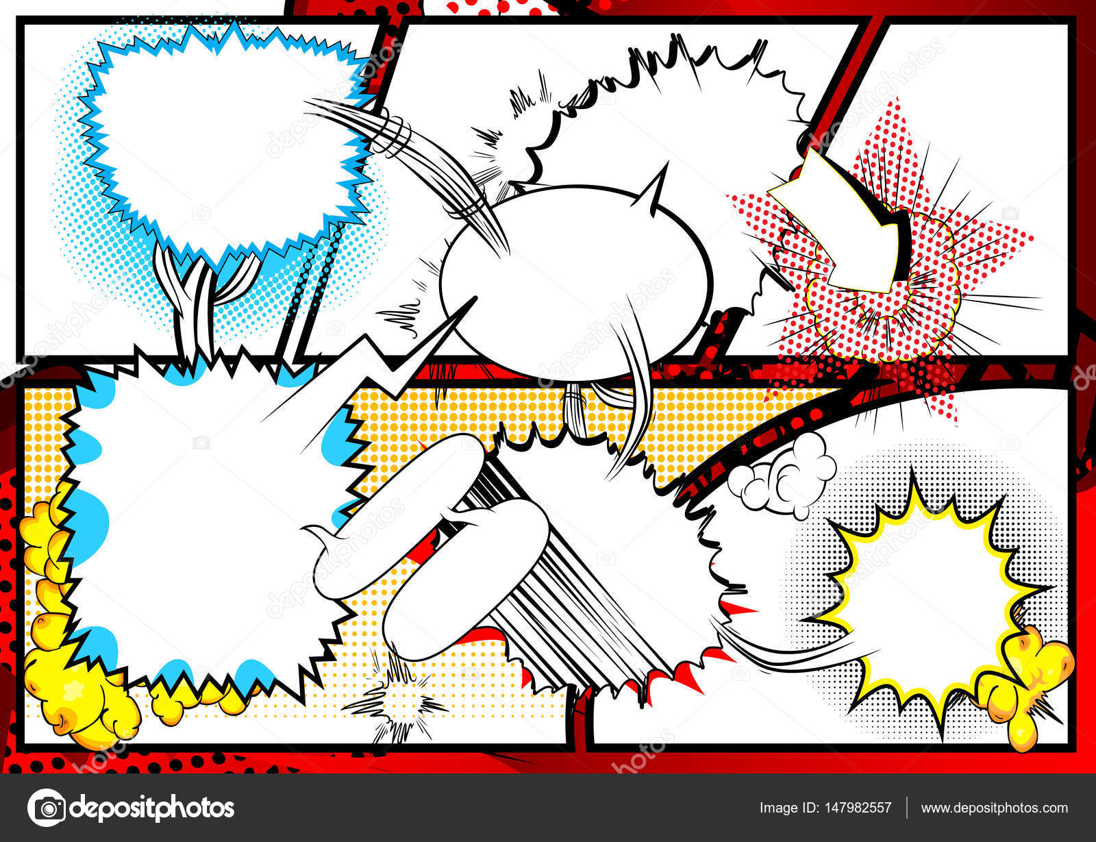 Fondo del cómic Vector de stock #147982557 de ©NoraVector