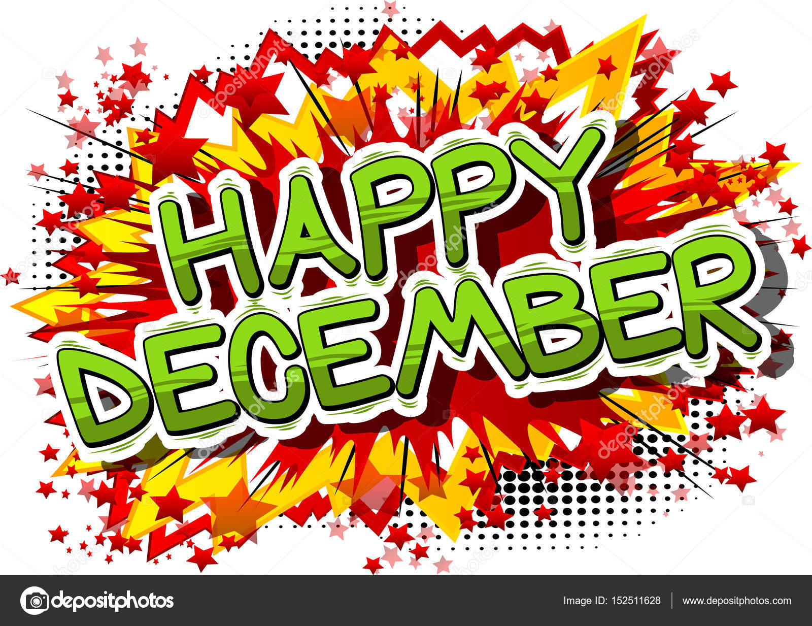 Happy December - Comic book style word. Stock Vector by ©NoraVector ...