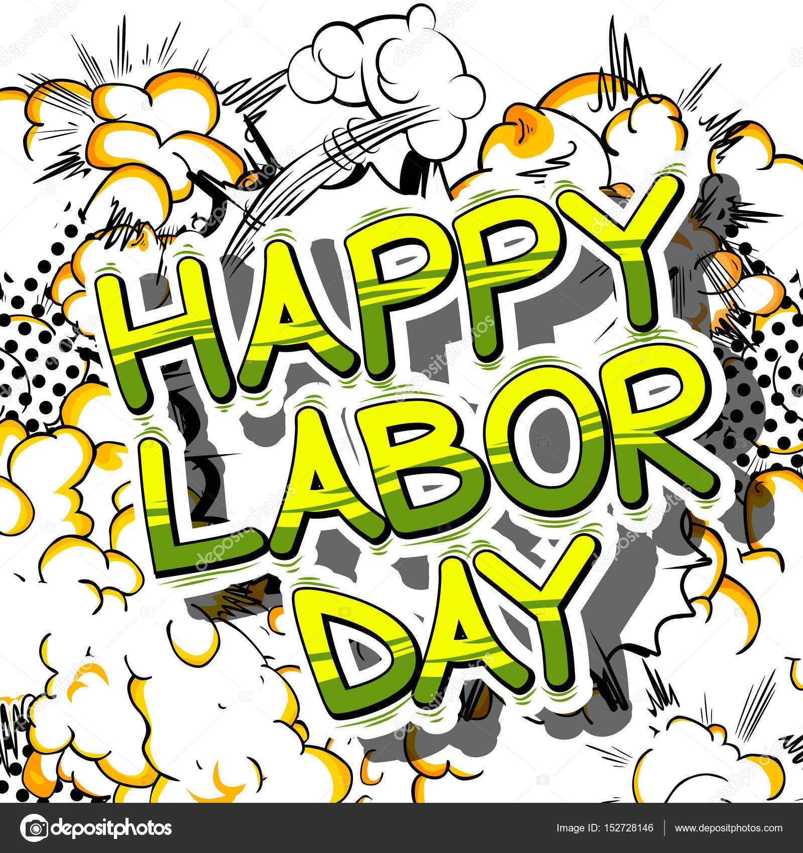 Happy Labor Day - Comic book style word. Stock Vector Image by ...