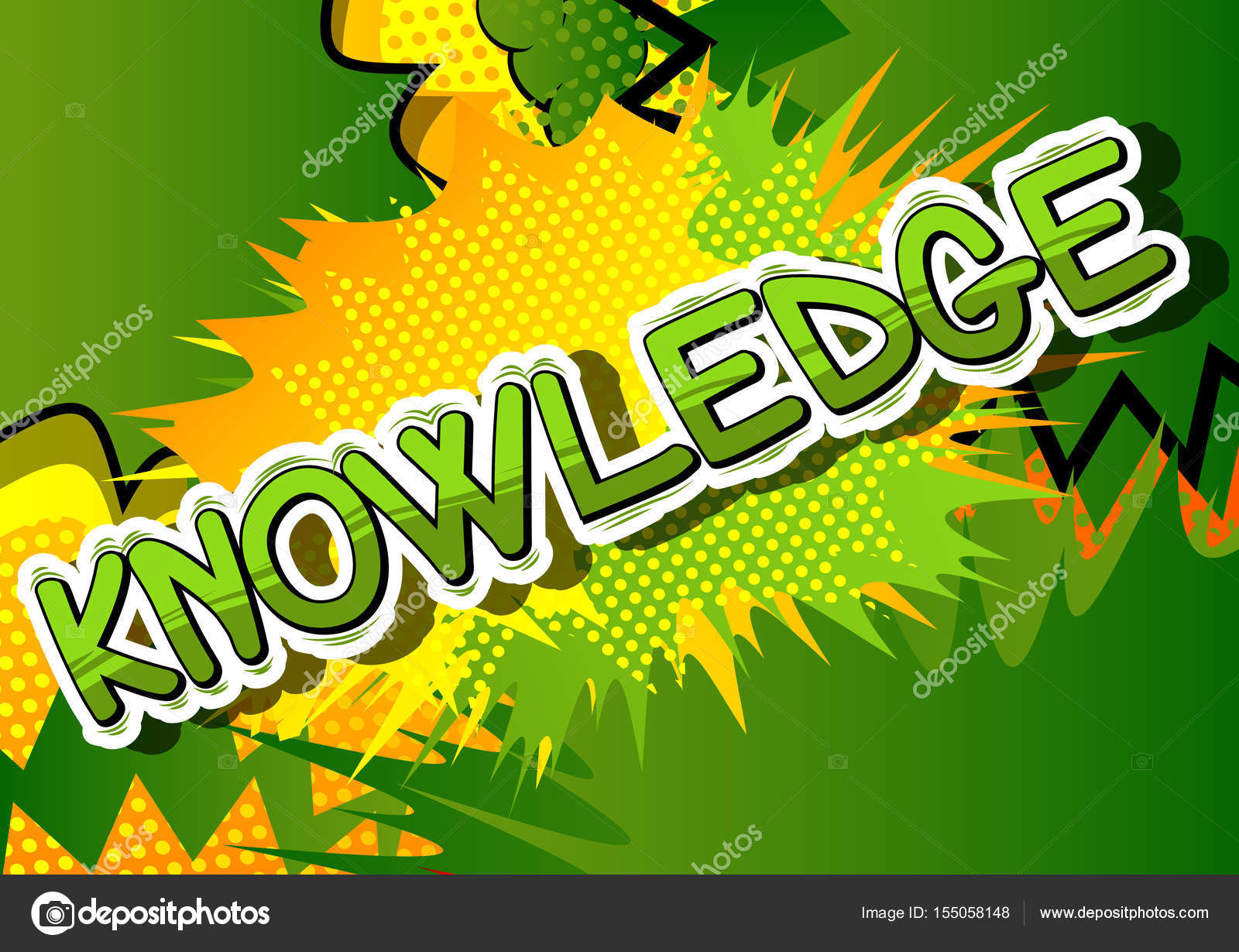 Knowledge - Comic book style word. Stock Vector by ©NoraVector 155058148