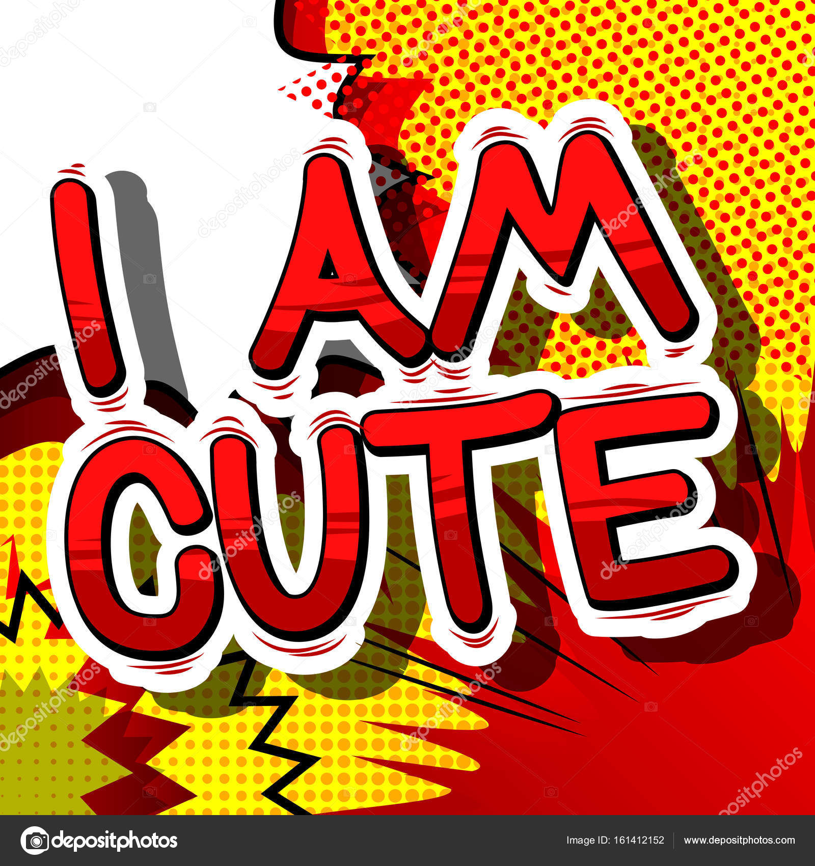I am Cute - Comic book style phrase. Stock Vector Image by ©NoraVector ...