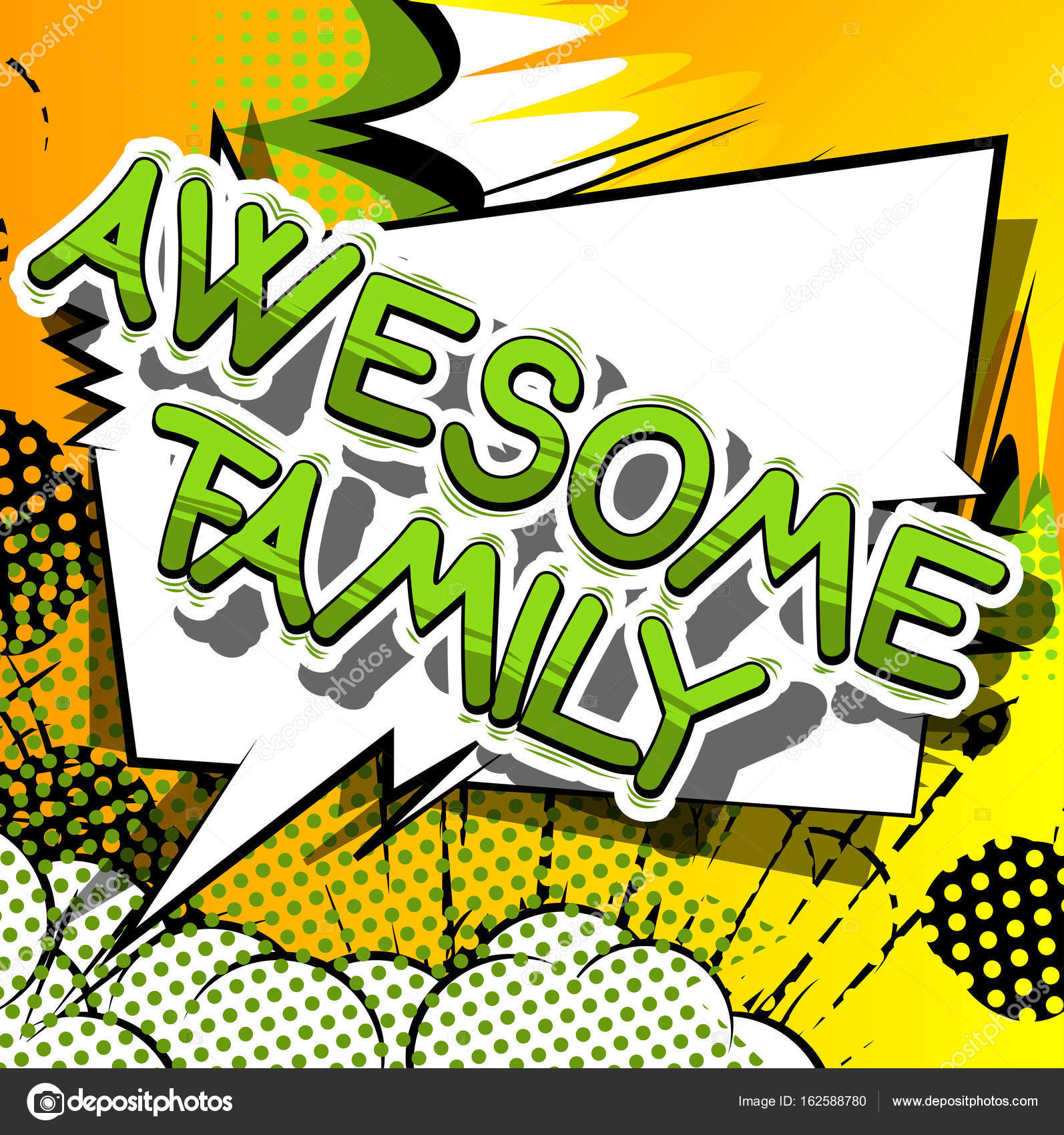 Awesome Family - Comic book style phrase. Stock Vector by ©NoraVector ...