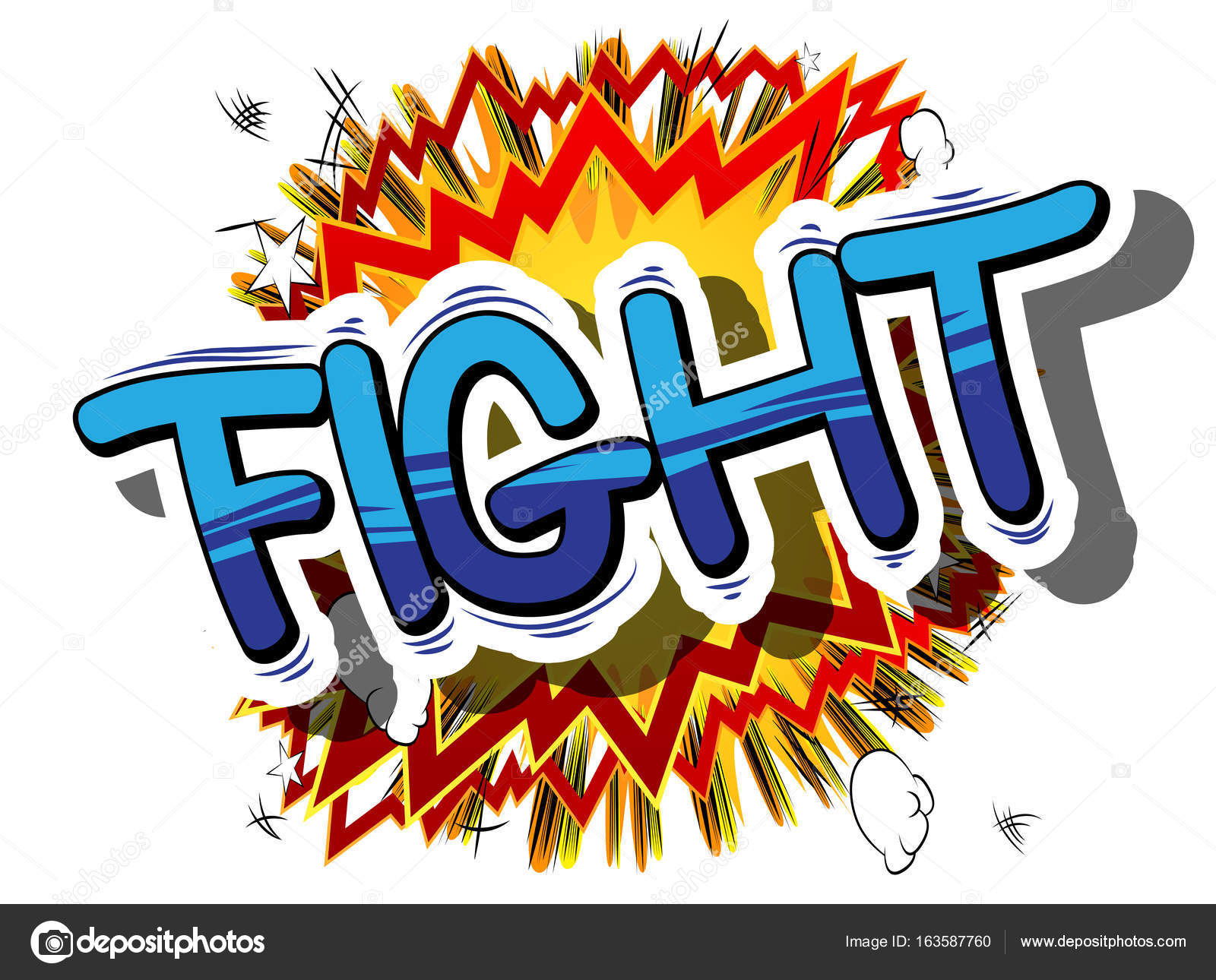 Fight - Comic book word. Stock Vector Image by ©NoraVector #163587760