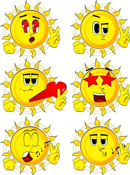 Cartoon sun thinking. Stock Vector Image by ©NoraVector #169835772