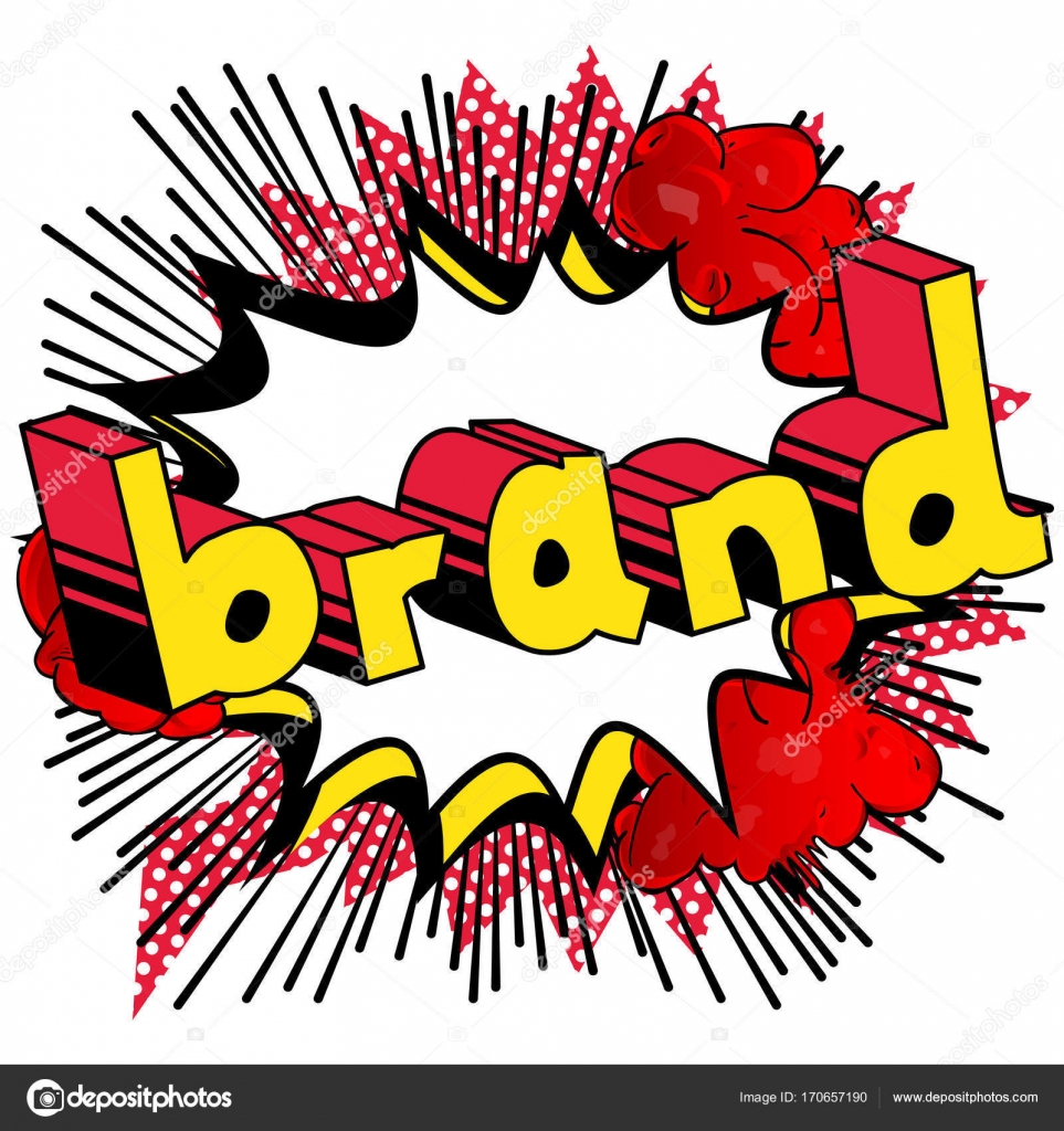 Brand - Comic book style word. Stock Illustration by ©NoraVector #170657190
