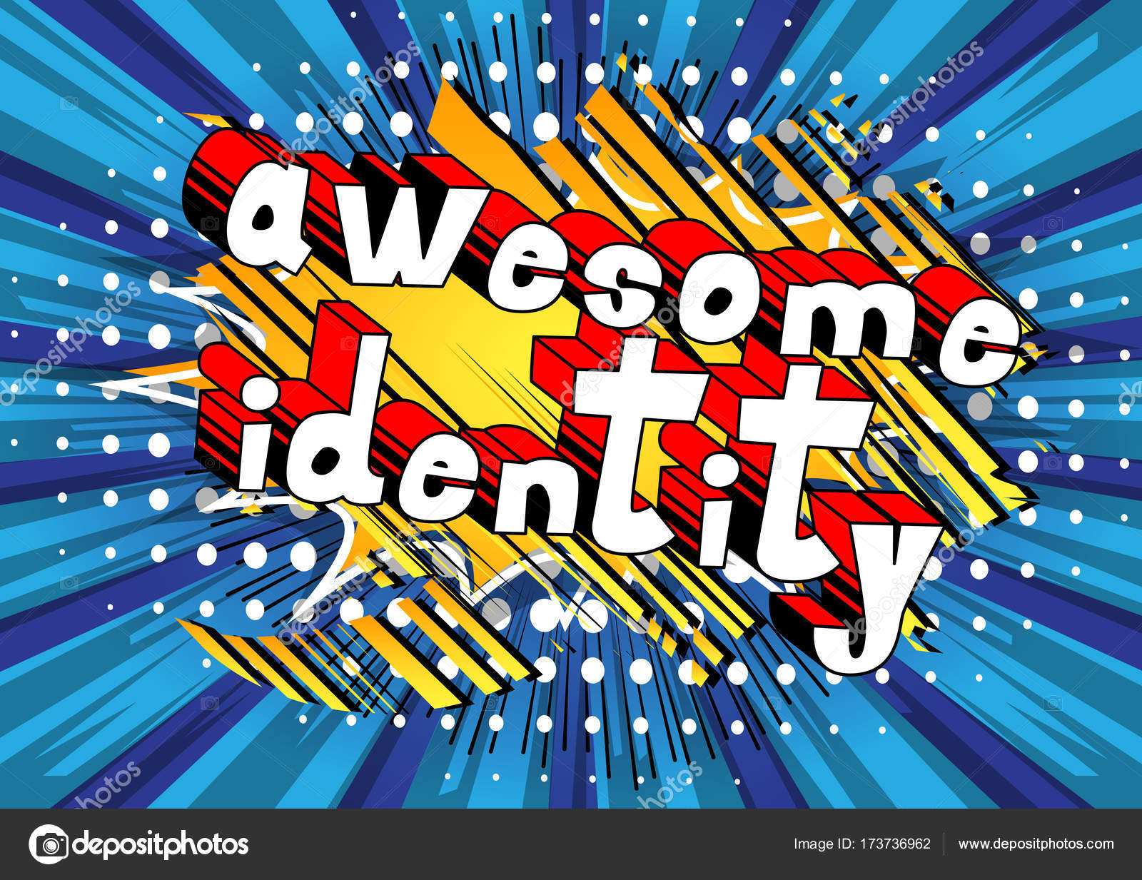 Awesome Identity - Comic book style word. Stock Vector Image by ...