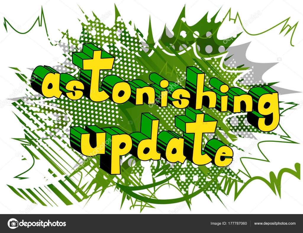 Astonishing Update Comic Book Style Word Abstract Background Stock ...
