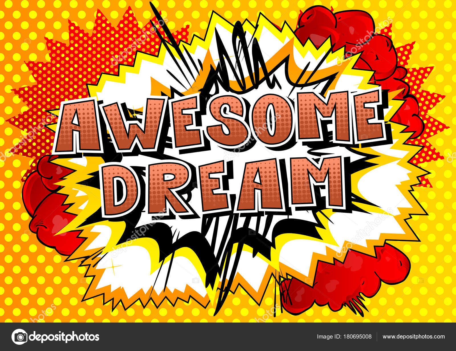 Awesome Dream Comic Book Style Word Abstract Background Stock ...
