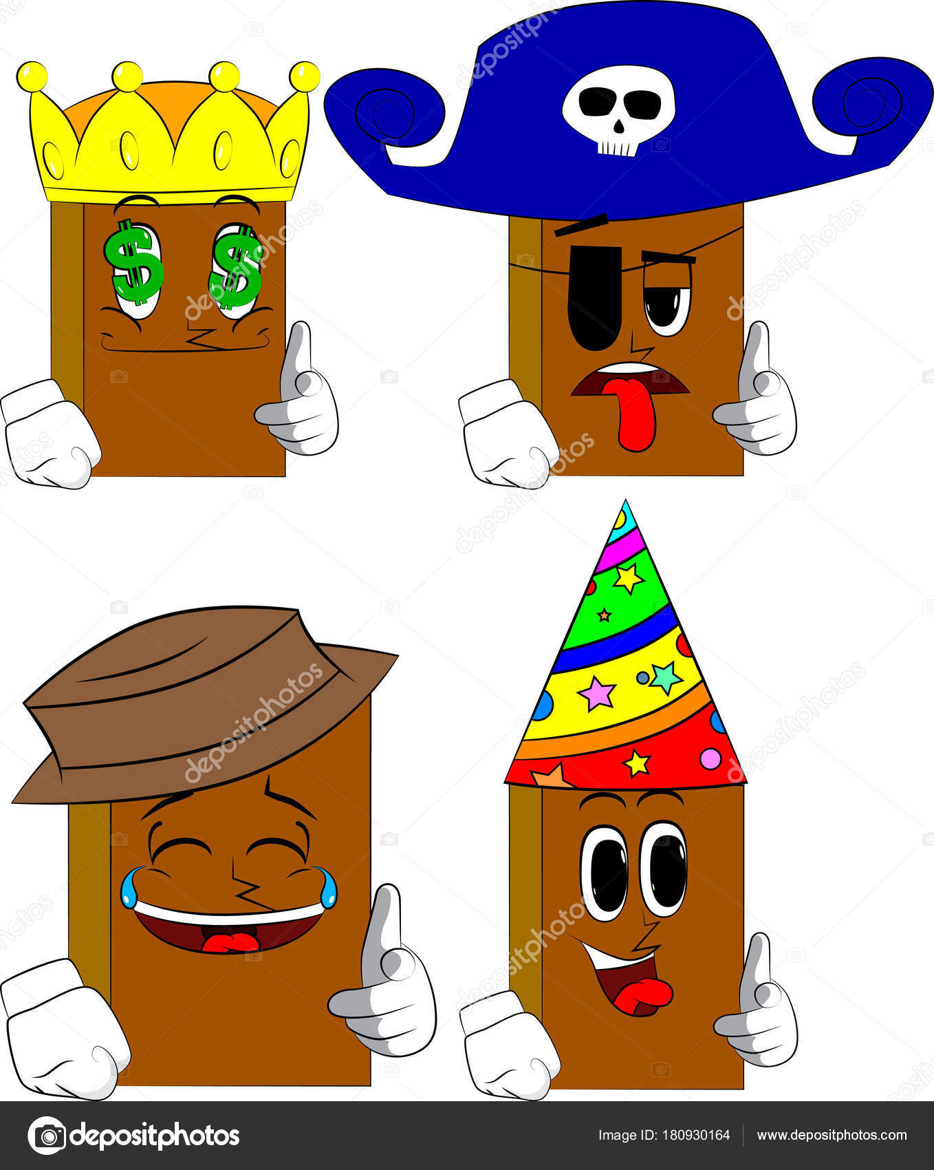 Books Pointing Viewer His Hand Cartoon Book Collection Costume Faces ...