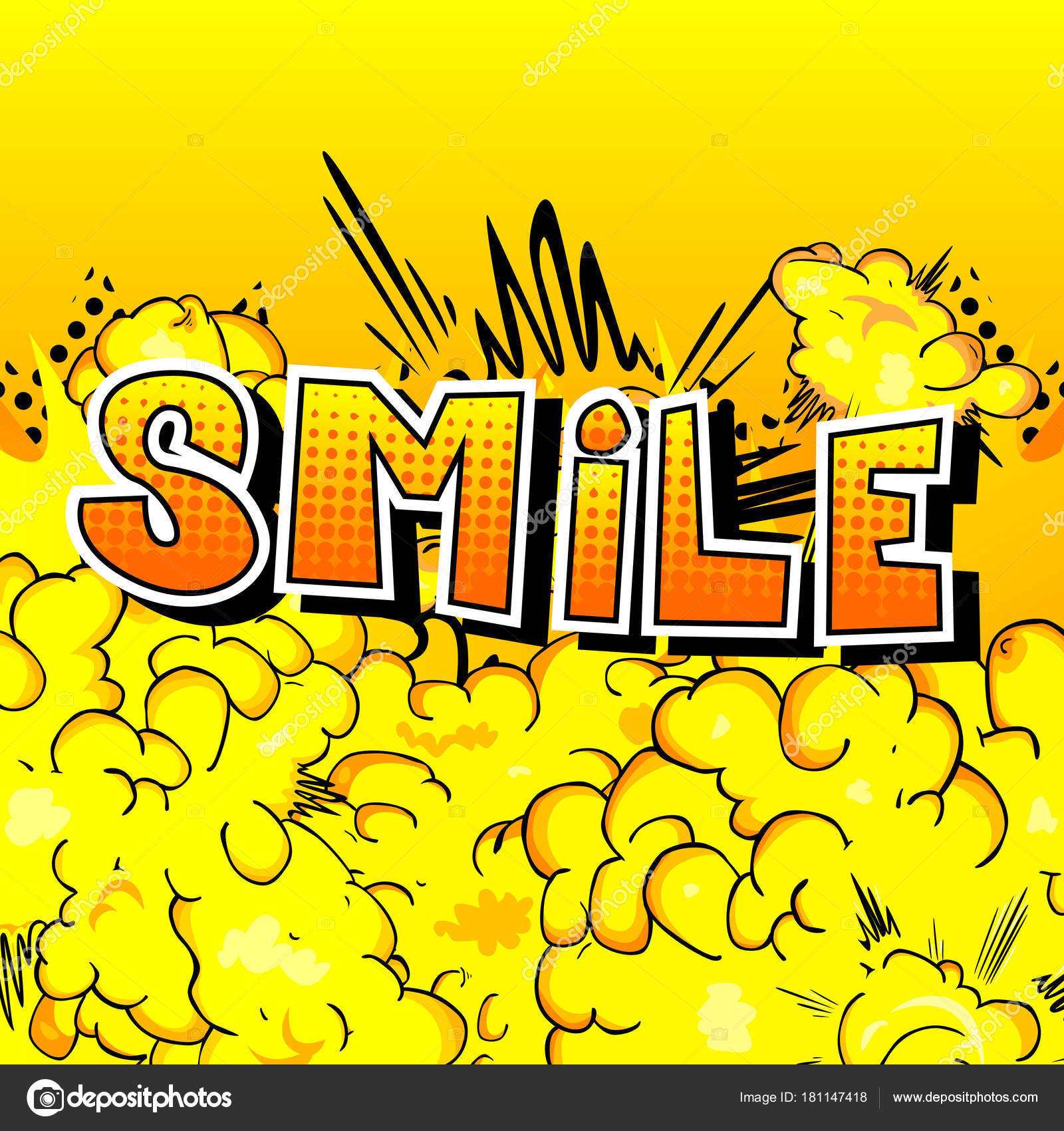 Smile Comic Book Style Word Abstract Background Stock Vector Image by ...
