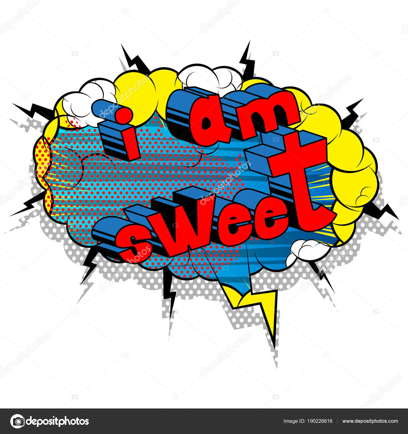 Sweet Comic Book Style Phrase Abstract Background Stock Vector by ...