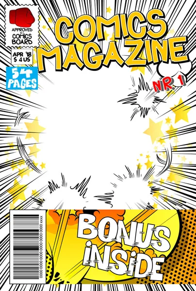 Editable Comic Book Cover Abstract Explosion Background Stock Vector ...