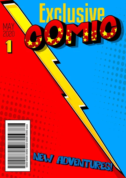 Editable Comic Book Cover Abstract Explosion Background Stock Vector by ...