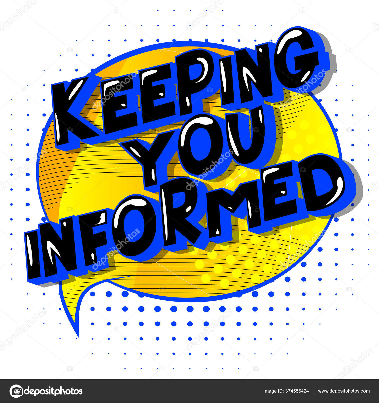 Mantenerte Informado Palabra Estilo Cómic Sobre Fondo Abstracto Vector ...