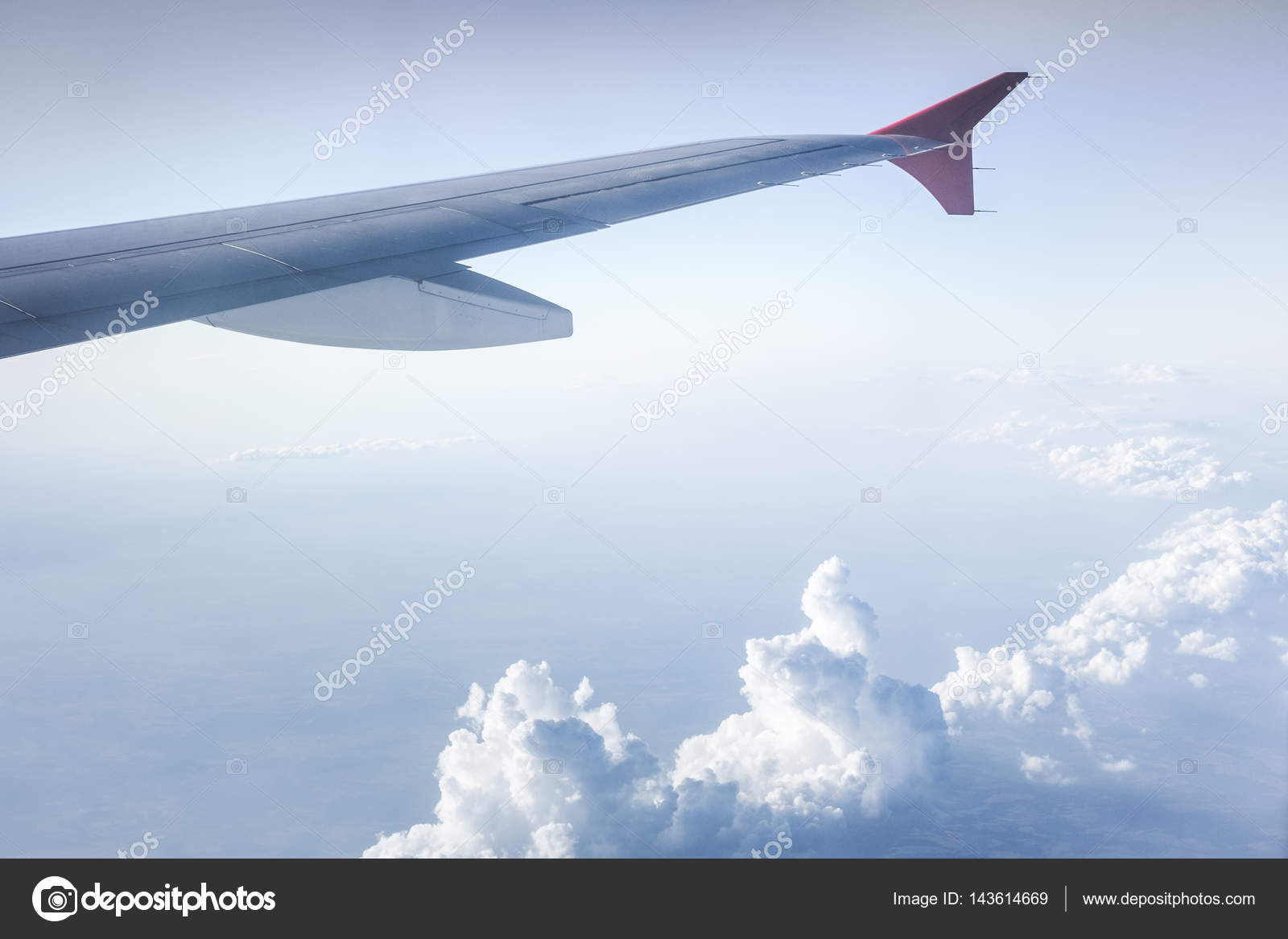 Wing transport aircraft in air — Stock Photo © marvlc #143614669