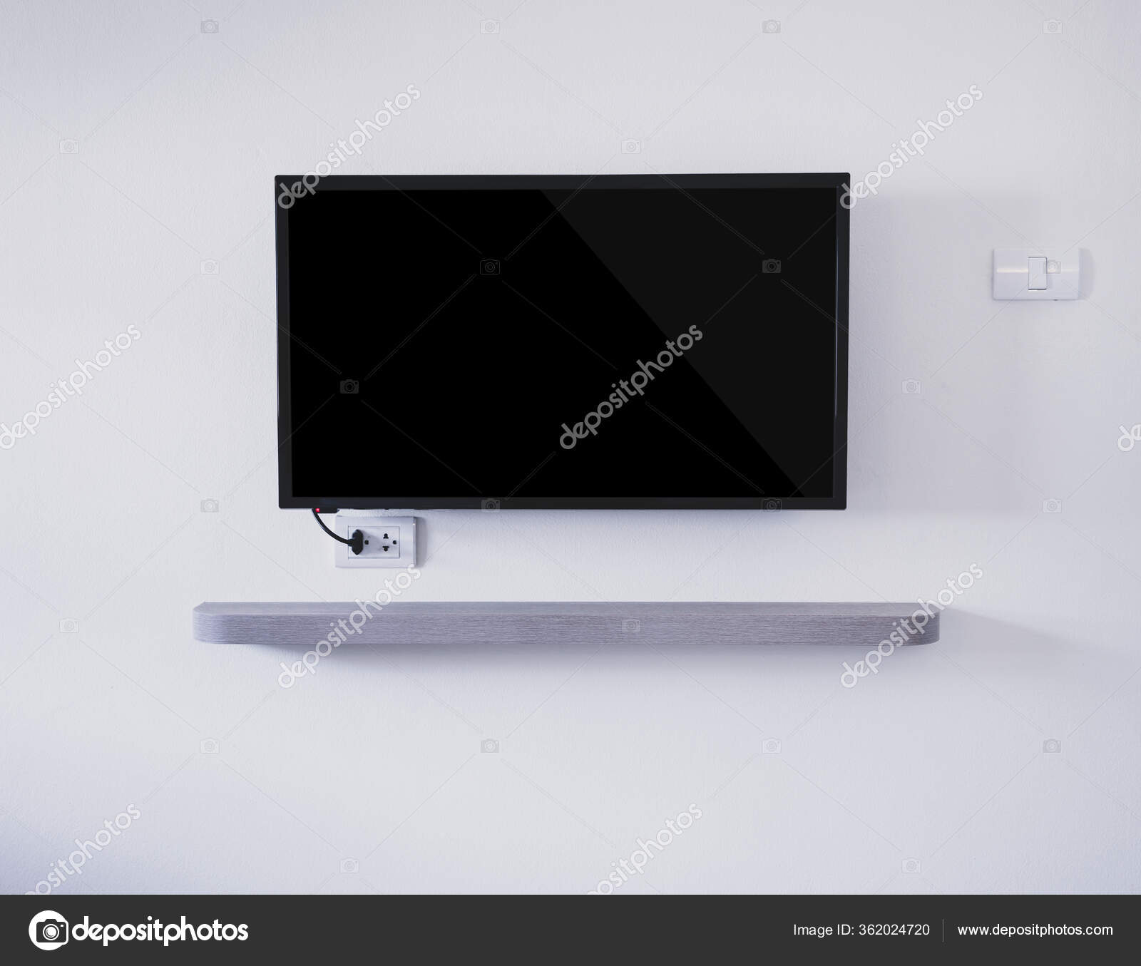 Black Led Hanging White Wall Background — Stock Photo © nednapa #362024720