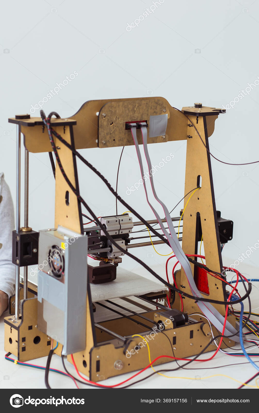 Electronic printer during work in school laboratory, 3D printer, 3D ...