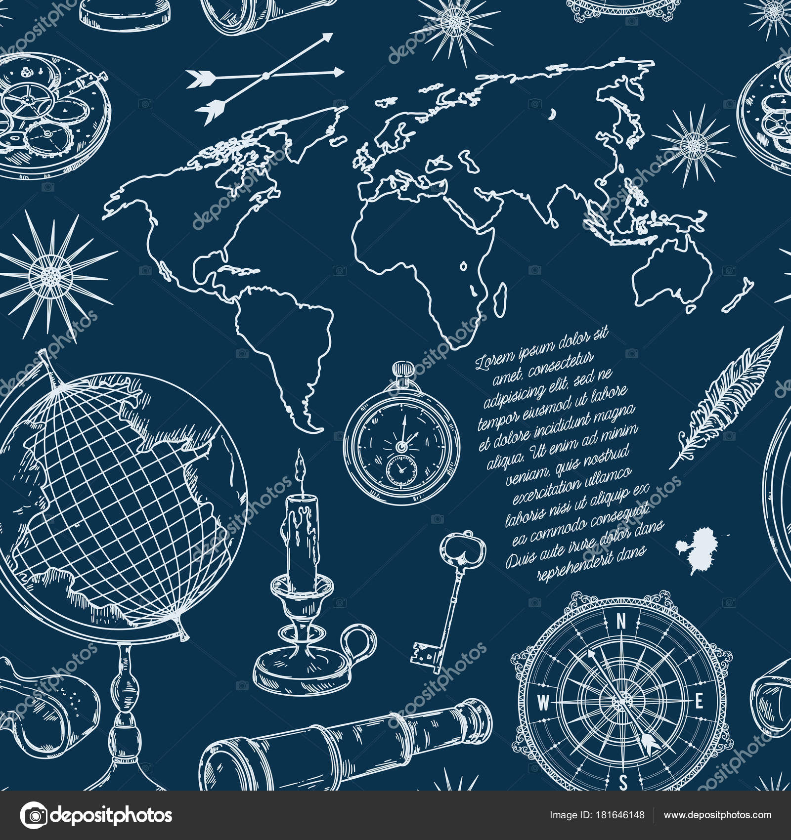 Steampunk Compass Map