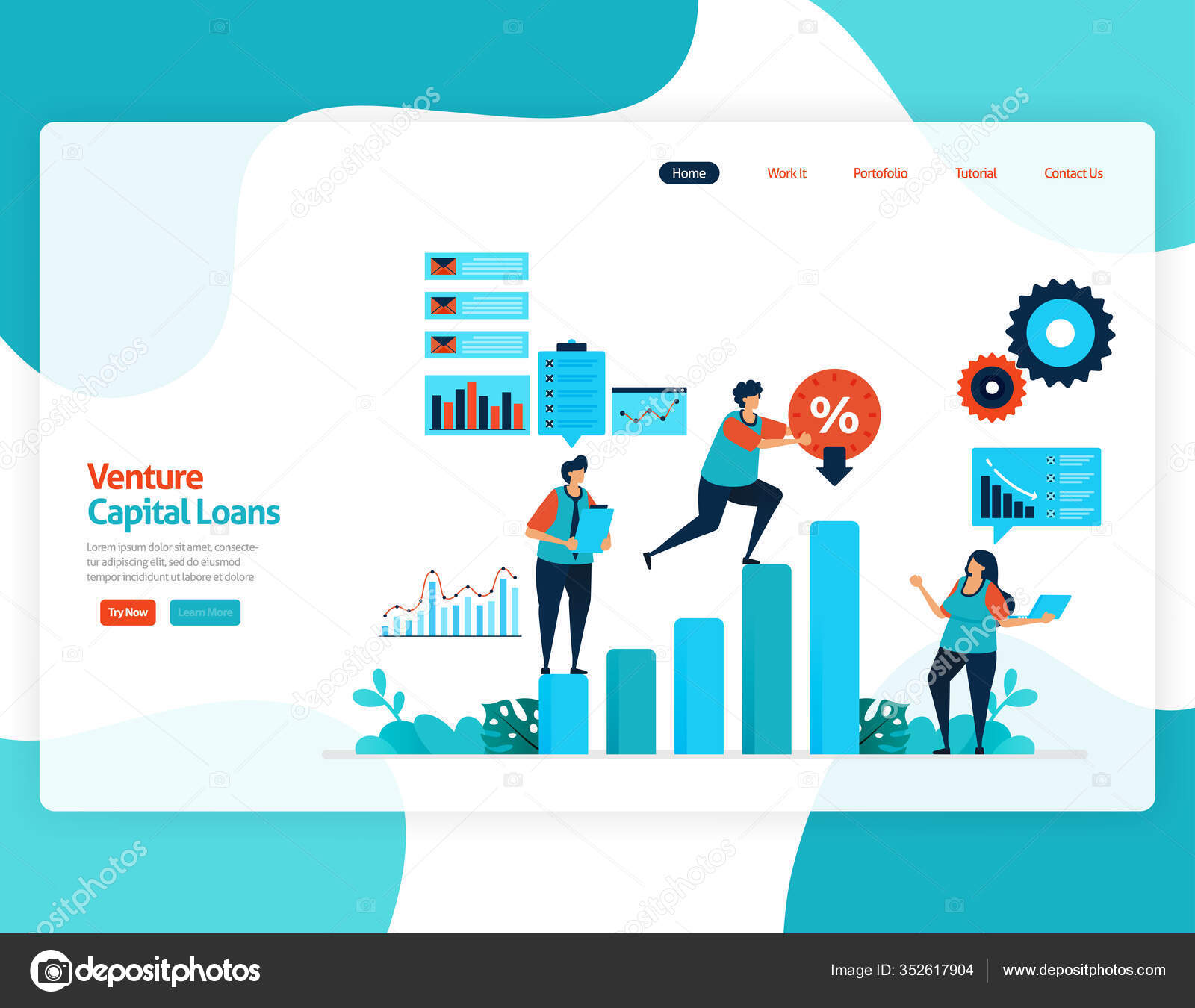 Vector Illustration Venture Capital Loans Sme Development Investment ...