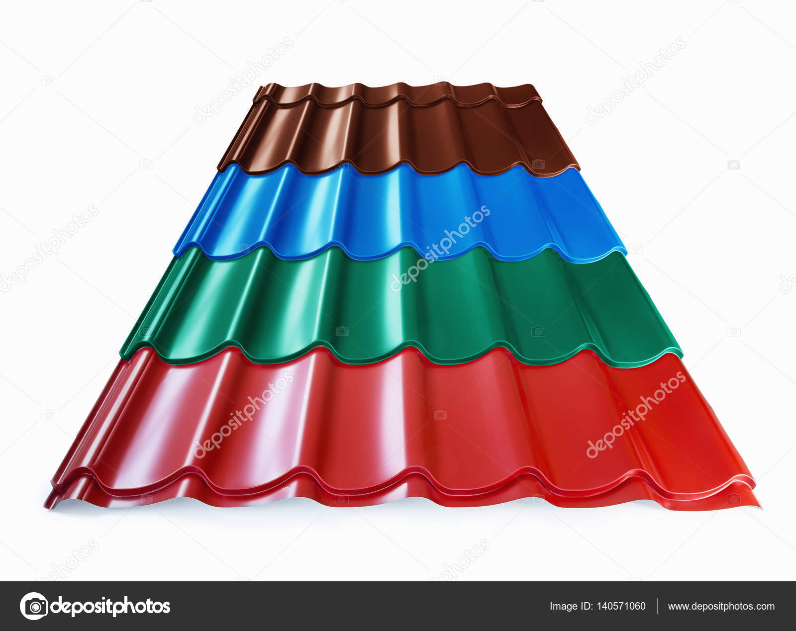 Colorful samples of corrugated roofing Stock Photo by ©agephotography ...