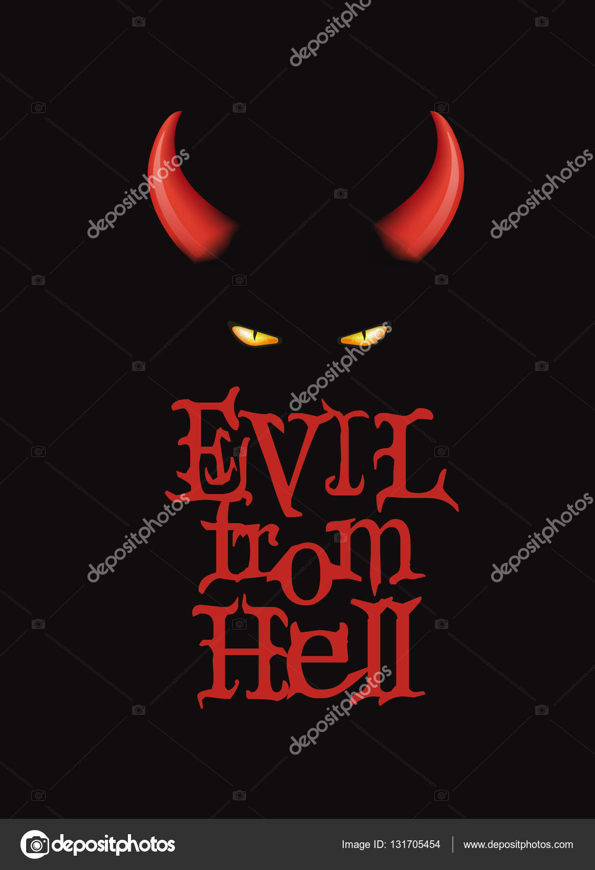 Evil Red Eyes In The Dark