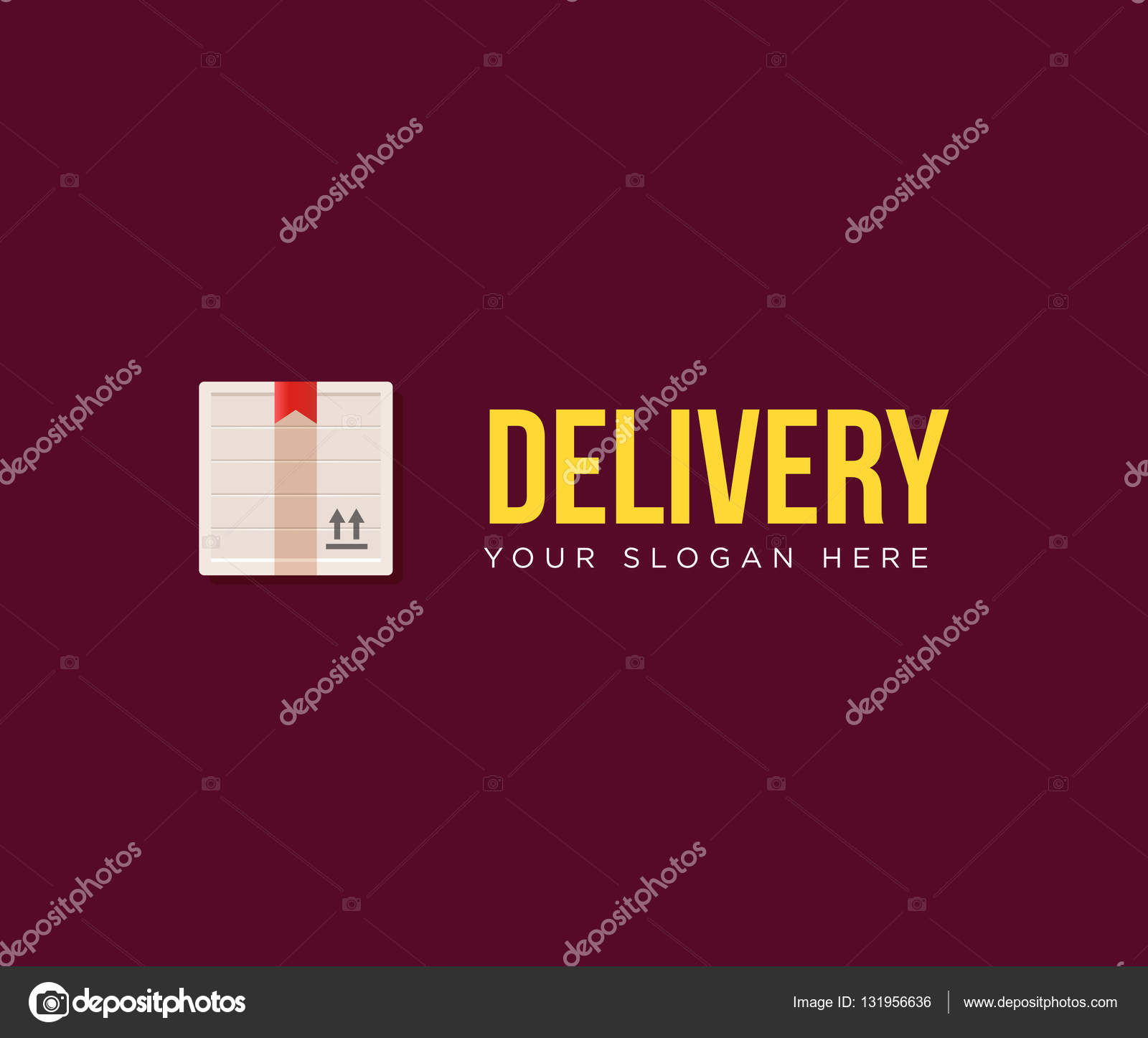 Delivery Logo Template. Cargo box badge. Vector design. Stock Vector ...
