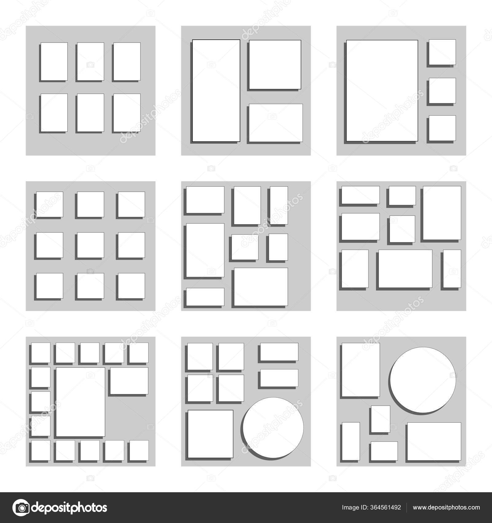 Set Examples Location Different Paintings Wall Nine Square Options ...
