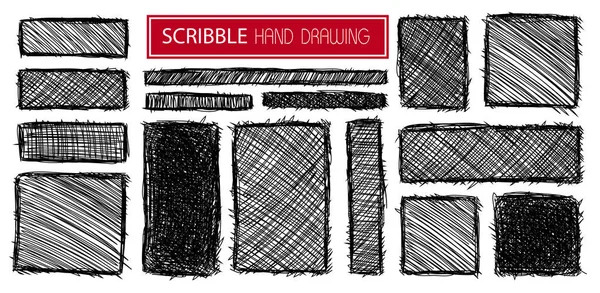 Set Hand Drawn Scribble Symbols Isolated White Doodle Style Sketches ...