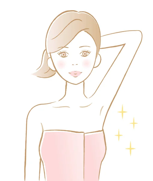 Mujeres Axila Depilación Erupción Roja Axila Concepto Belleza Cuidado ...