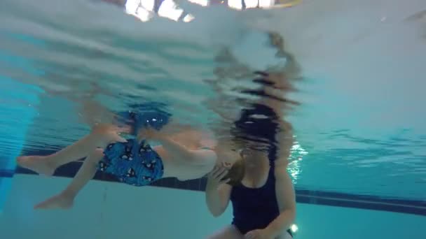 Children Swim Pool — Stock Video © ViShark #193111592