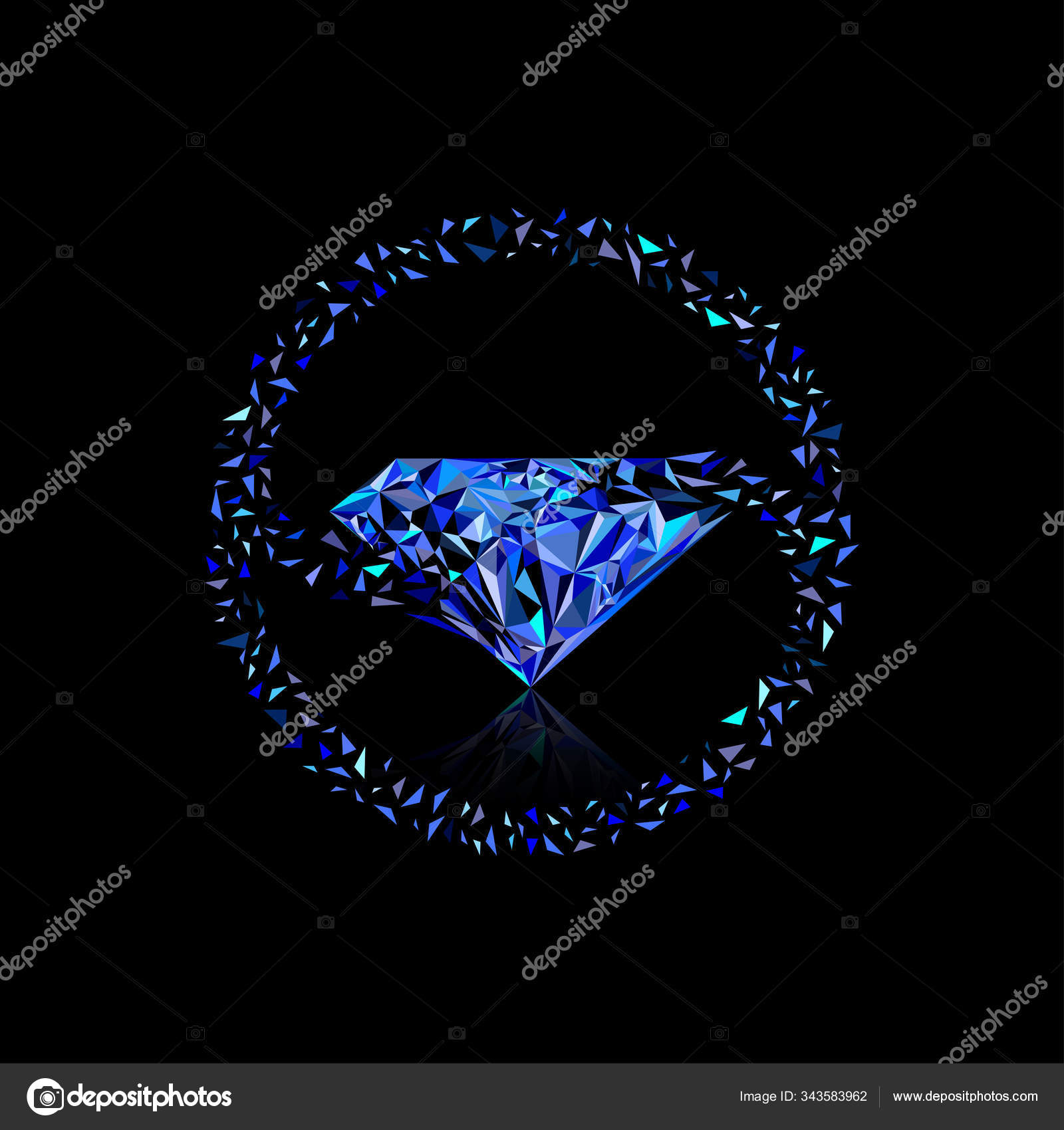Sapphire Icon Diamond Shape Logo Stock Vector by ©17nzr 343583962