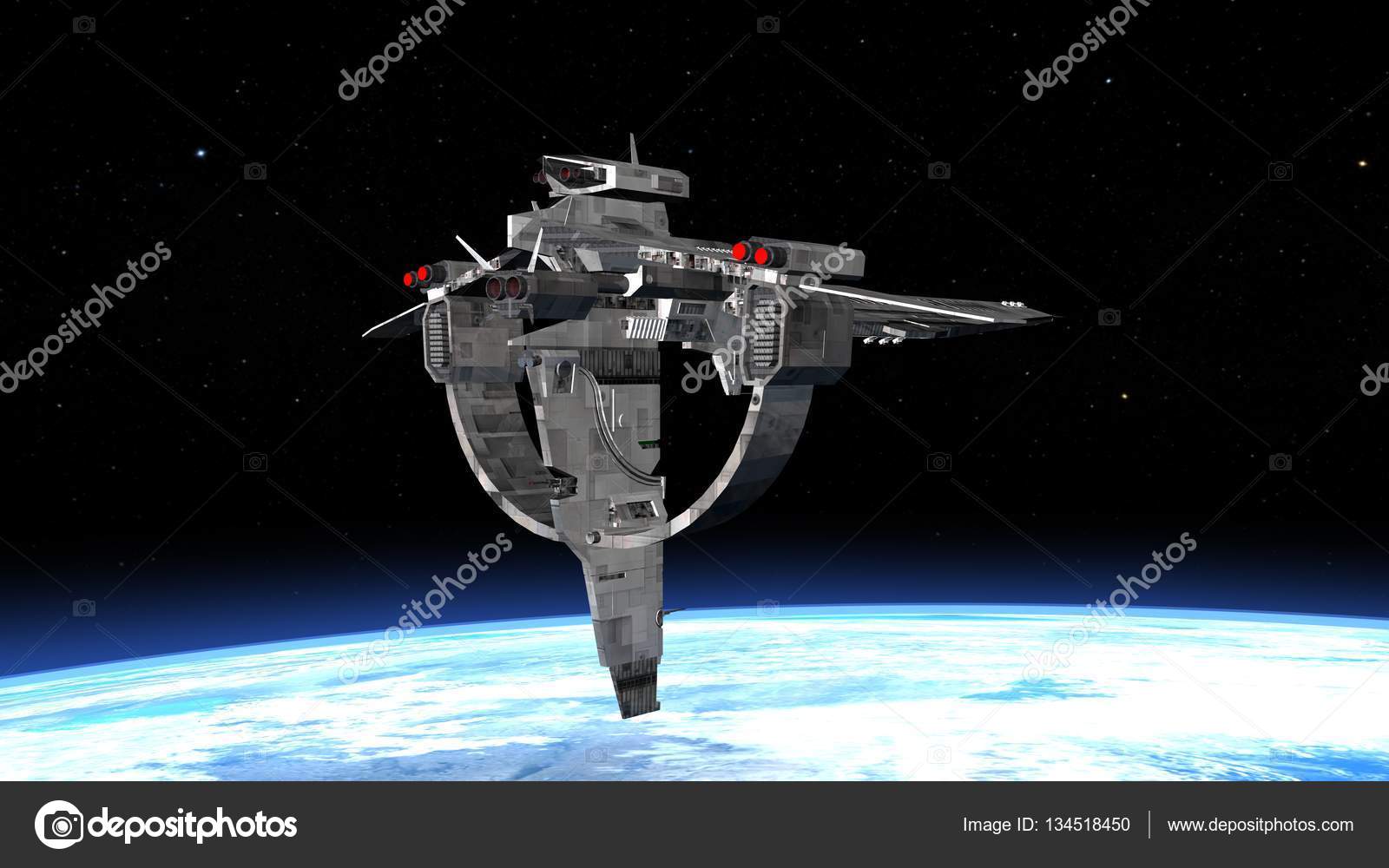 3D CG rendering of a space ship — Stock Photo © TsuneoMP #134518450