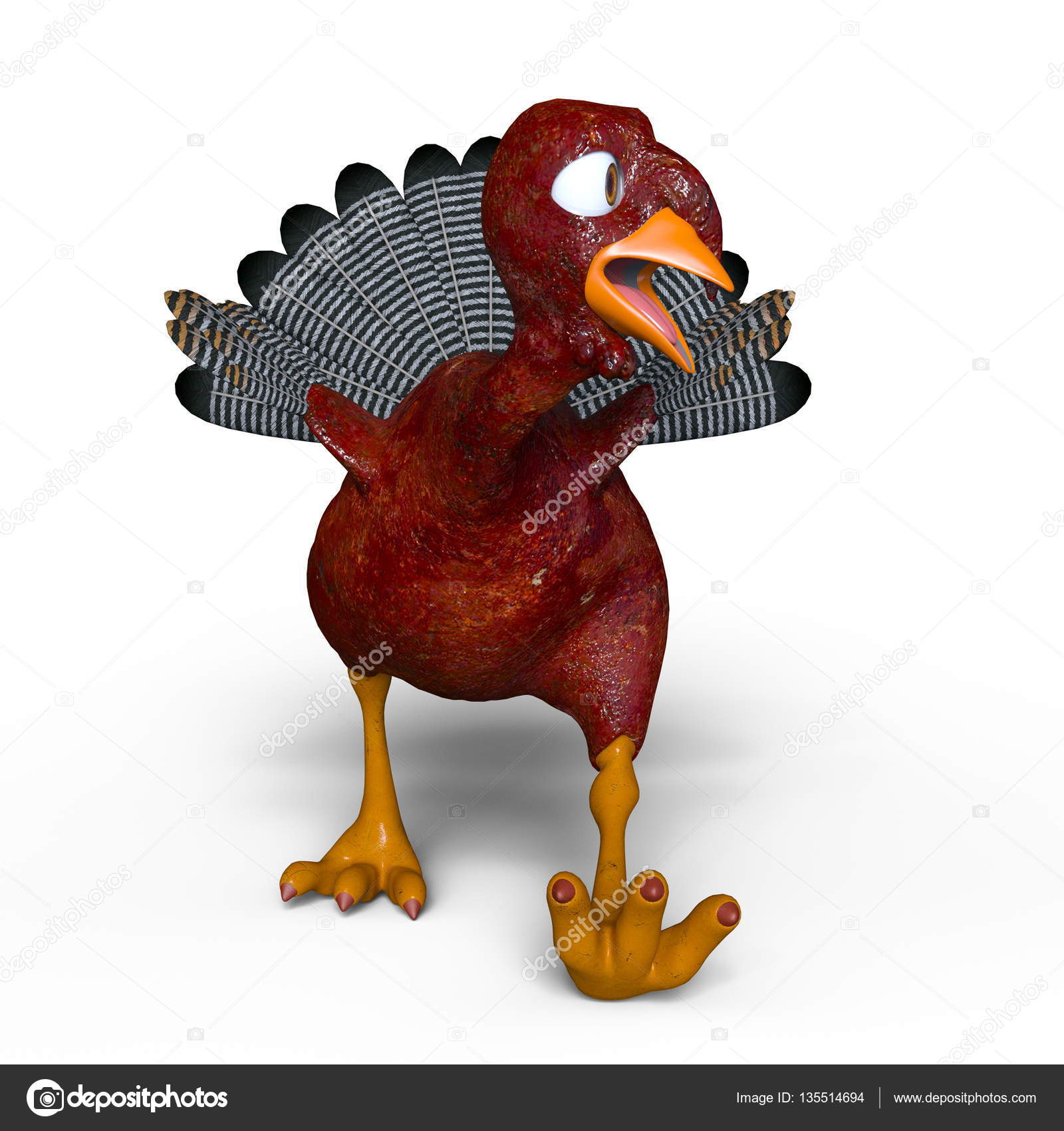 3D CG rendering of a turkey Stock Illustration by ©TsuneoMP #135514694