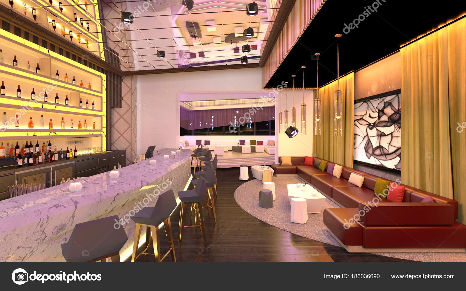 Lounge Rendering Lounge Stock Photo by ©TsuneoMP 186036690