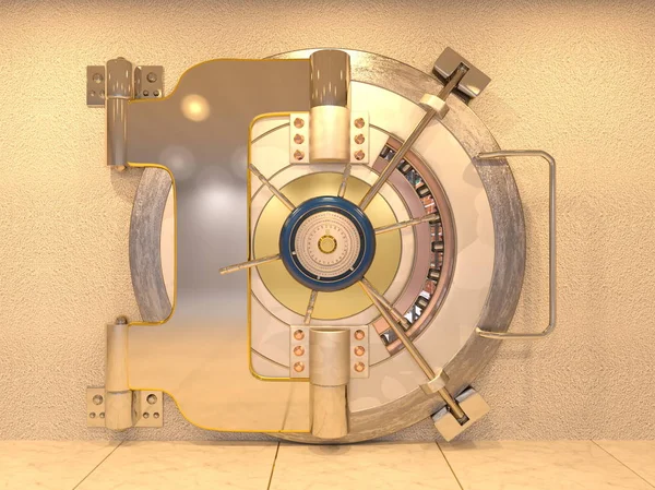 Vault room/3D CG rendering of the vault room. - Stock Image - Everypixel