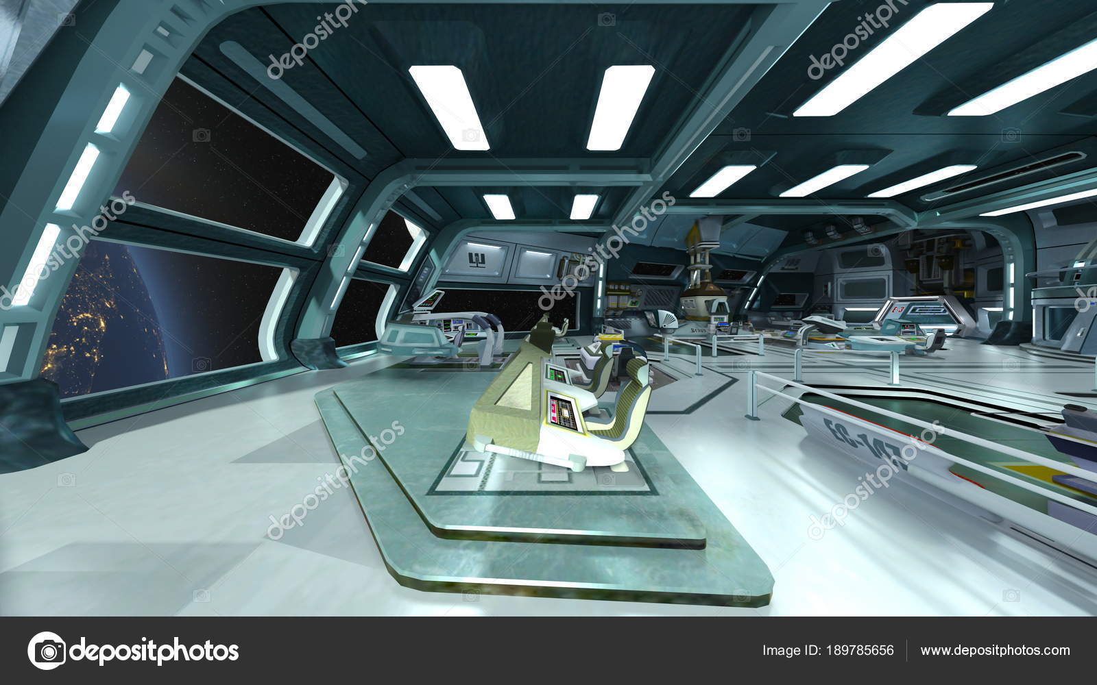 Control Room Rendering Control Room Elements Image Furnished Nasa Stock ...