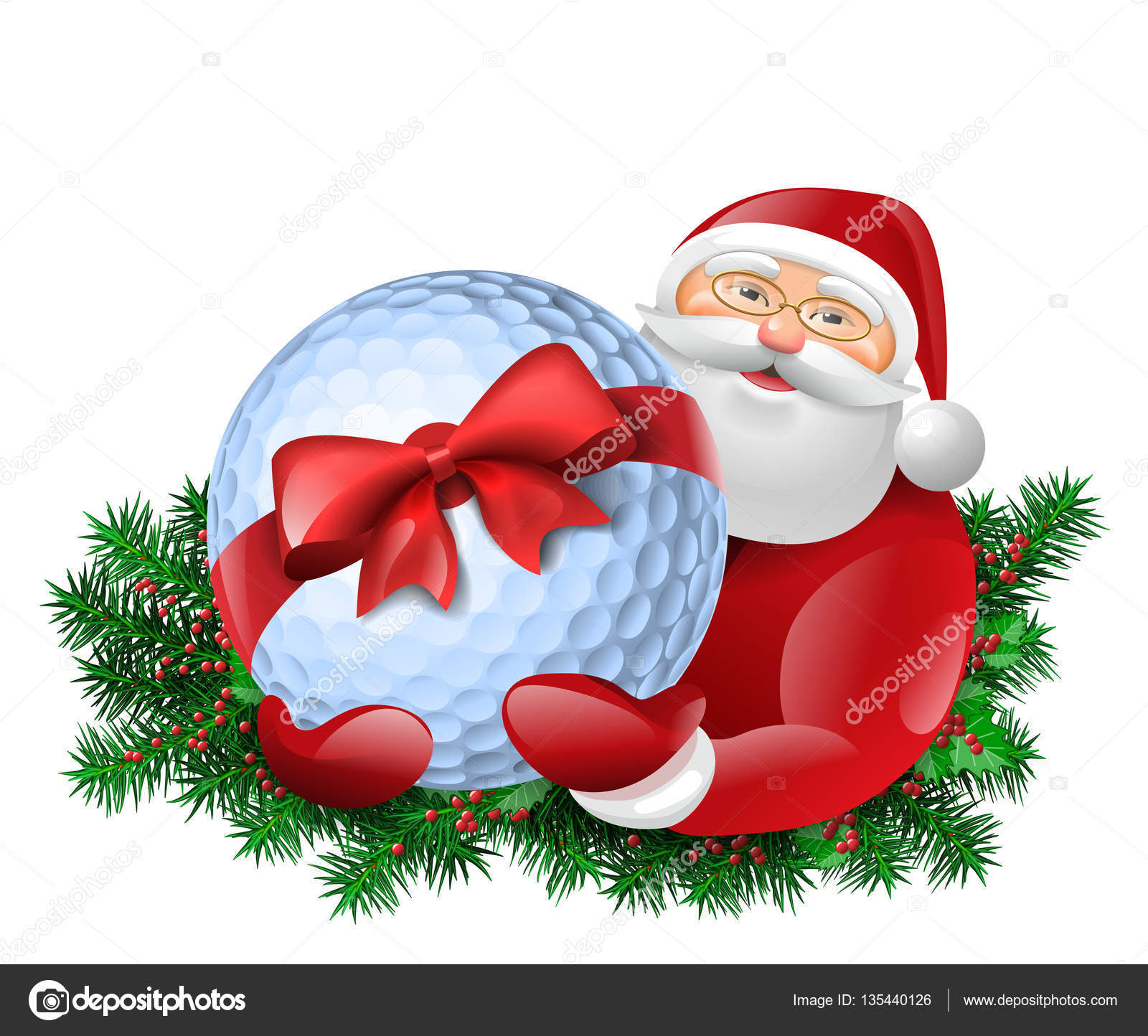 Santa Claus and golf ball Stock Vector Image by ©andriocolt #135440126