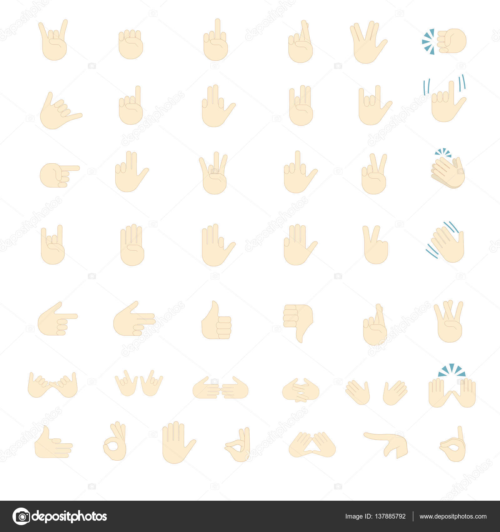 Gestures emoji vector. Stock Vector Image by ©deisgorelkin #137885792